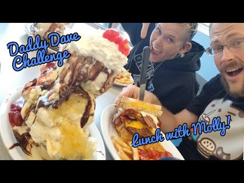 DADDY DAVE CHALLENGE |MAN VS FOOD| LUNCH WITH MOLLY SCHUYLER ...