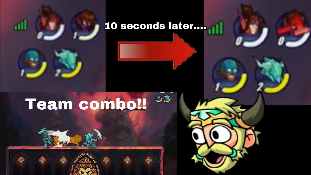 Brawlhalla Hammer And Scythe Team Combo! - YouTube