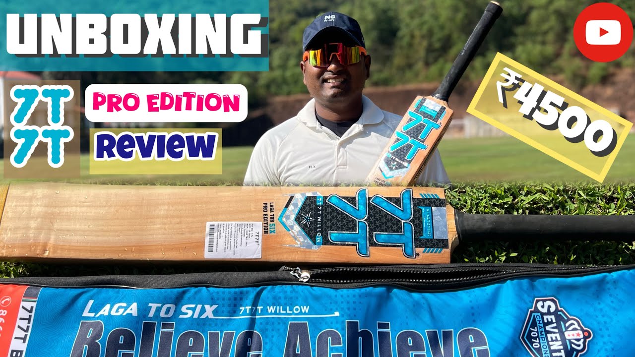7T7T🔥Pro Edition Hard Tennis Bat unboxing#review#performancetest# ...