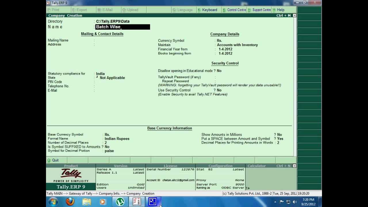 tally 9 erp batch wise details - YouTube