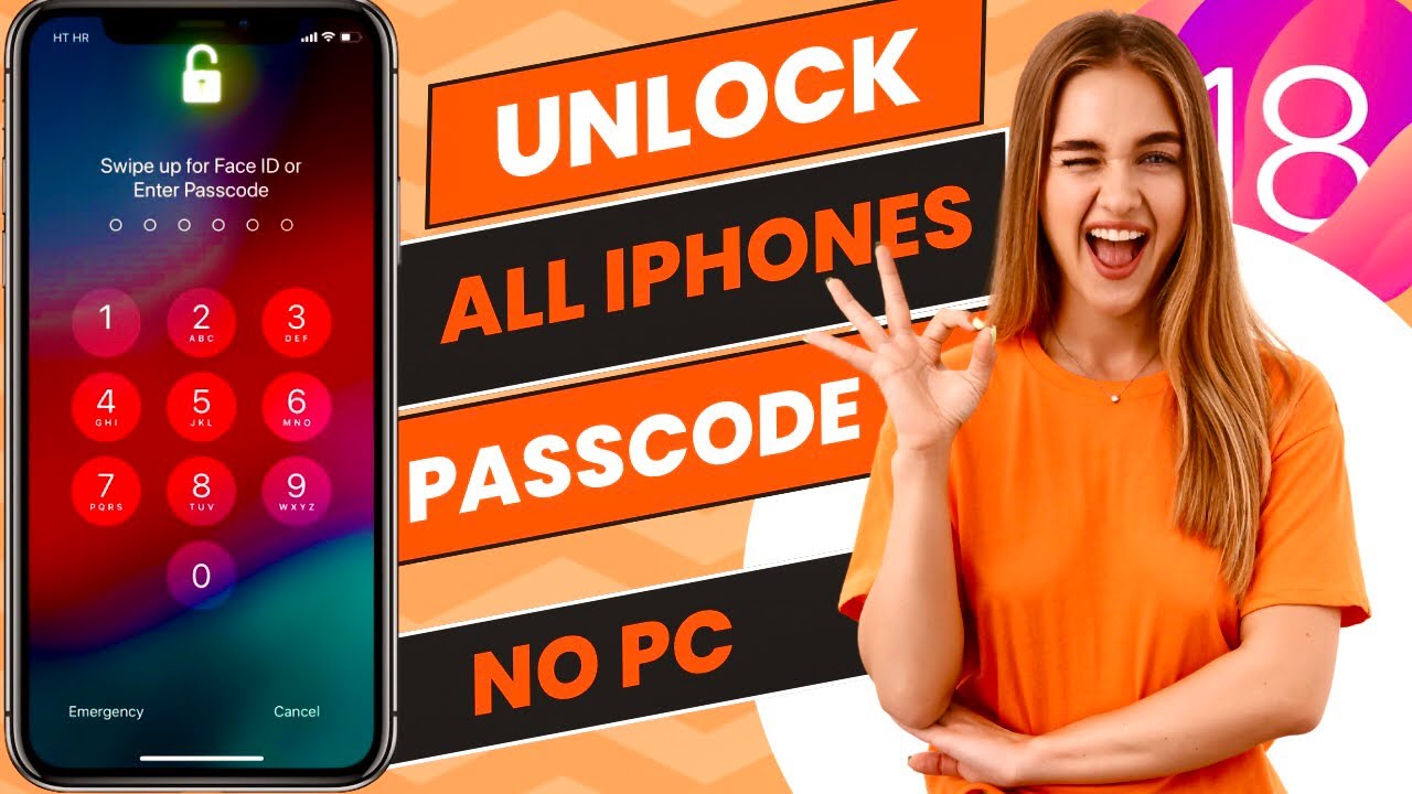 Unlock All iPhones Passcode Without PC iOS 18 !! How To Unlock iPhone ...