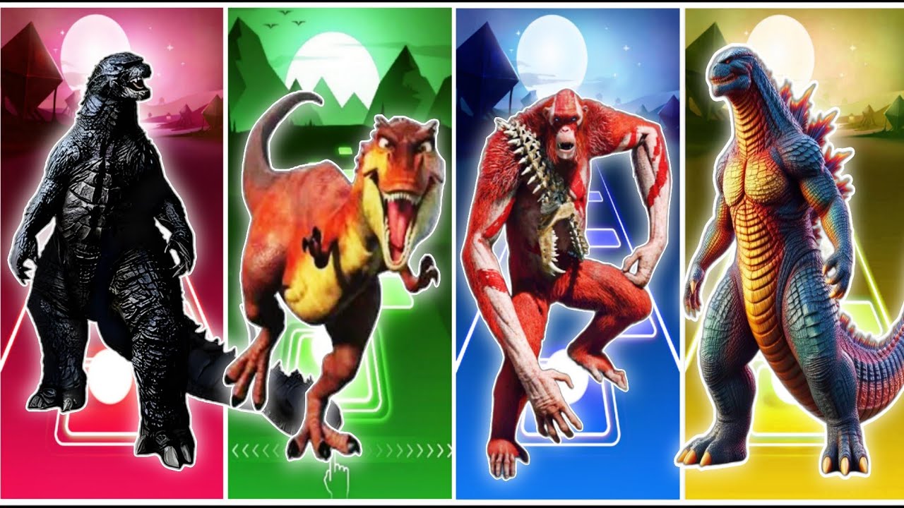 Jurassic World Godzilla 🆚 Indoraptor 🆚 King Kong 🆚 Godzilla -Tiles Hop ...