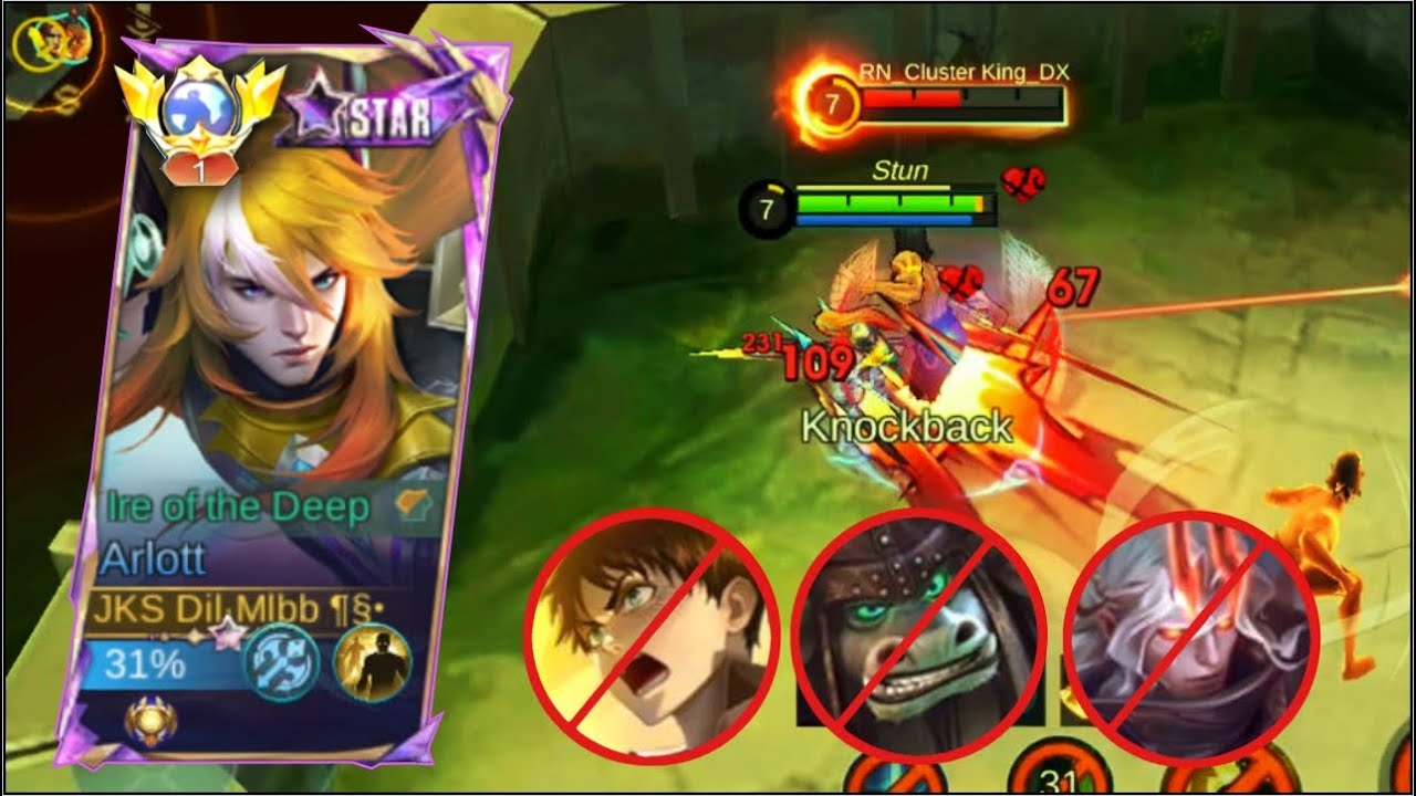 LAWAN 3 FIGHTER META DALAM 1 GAME DI SEASON 31🔥 ARLOTT FULL DAMAGE BEST ...