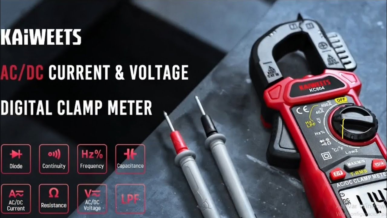 KAIWEETS KC604, hook clamp digital meter DC / AC @Kaiweets - YouTube