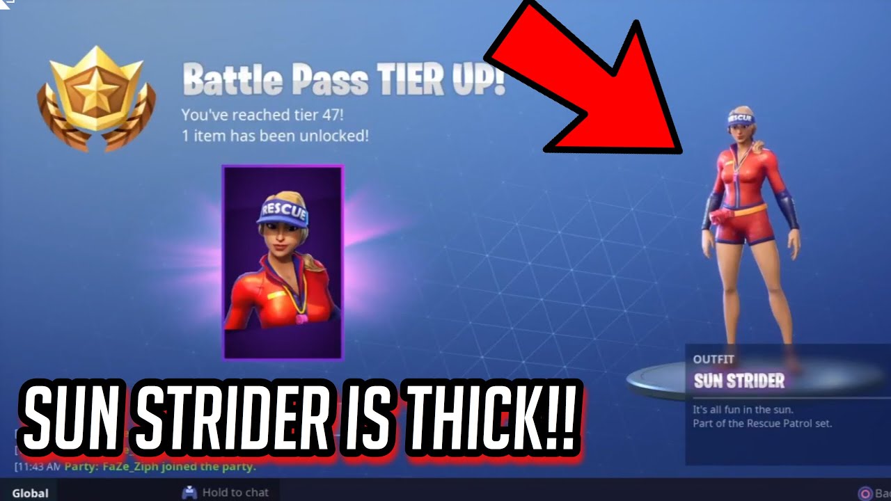 I UNLOCKED THE THICKEST SKIN IN FORTNITE!! "SUN STRIDER" skin Reaction ...