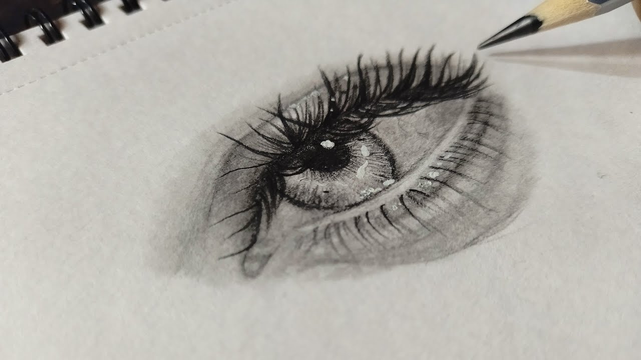Easy step by step eye drawing for beginners using pencils|| eye drawing ...
