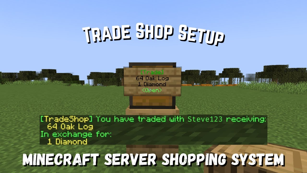 How to setup Trade Shops in Minecraft Server | Shopping system. - YouTube
