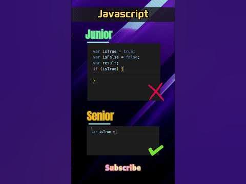 Junior vs Senior Developer🤓💻: #logical operators #javascript # ...