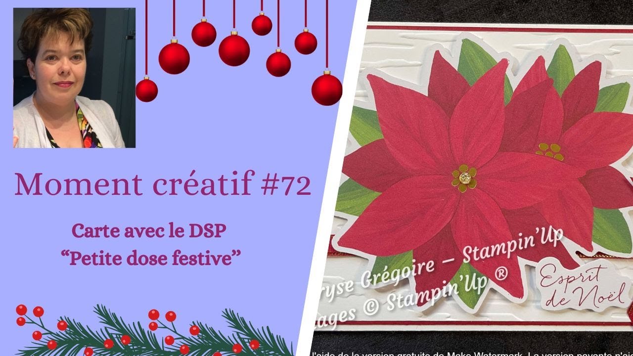 Moment créatif #72 - Carte avec DSP ''Petite dose festive'' - YouTube