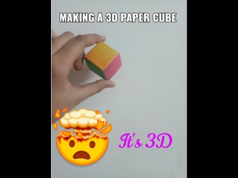 3D paper cube 😀 - YouTube