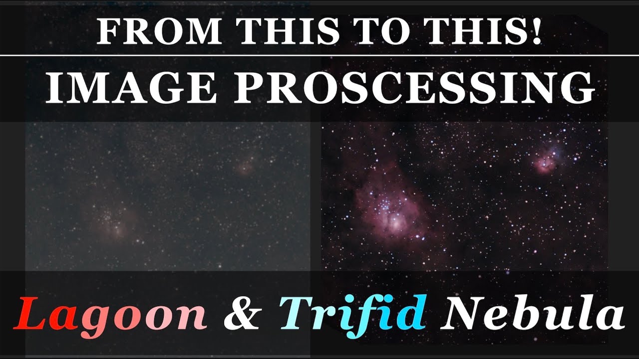[EP.03] LAGOON and TRIFID NEBULAE Processed by Siril and Keynote Captured from a Untracked DSLR ...