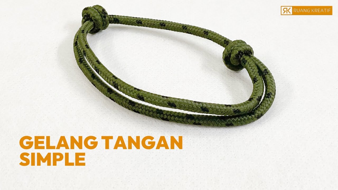How to make a simple bracelet from shoelaces || Cara membuat gelang ...