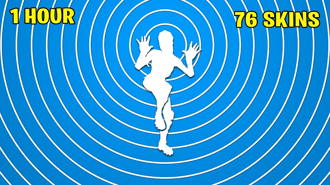 Fortnite Zany Emote 1 Hour with 76 Popular Skins! - YouTube