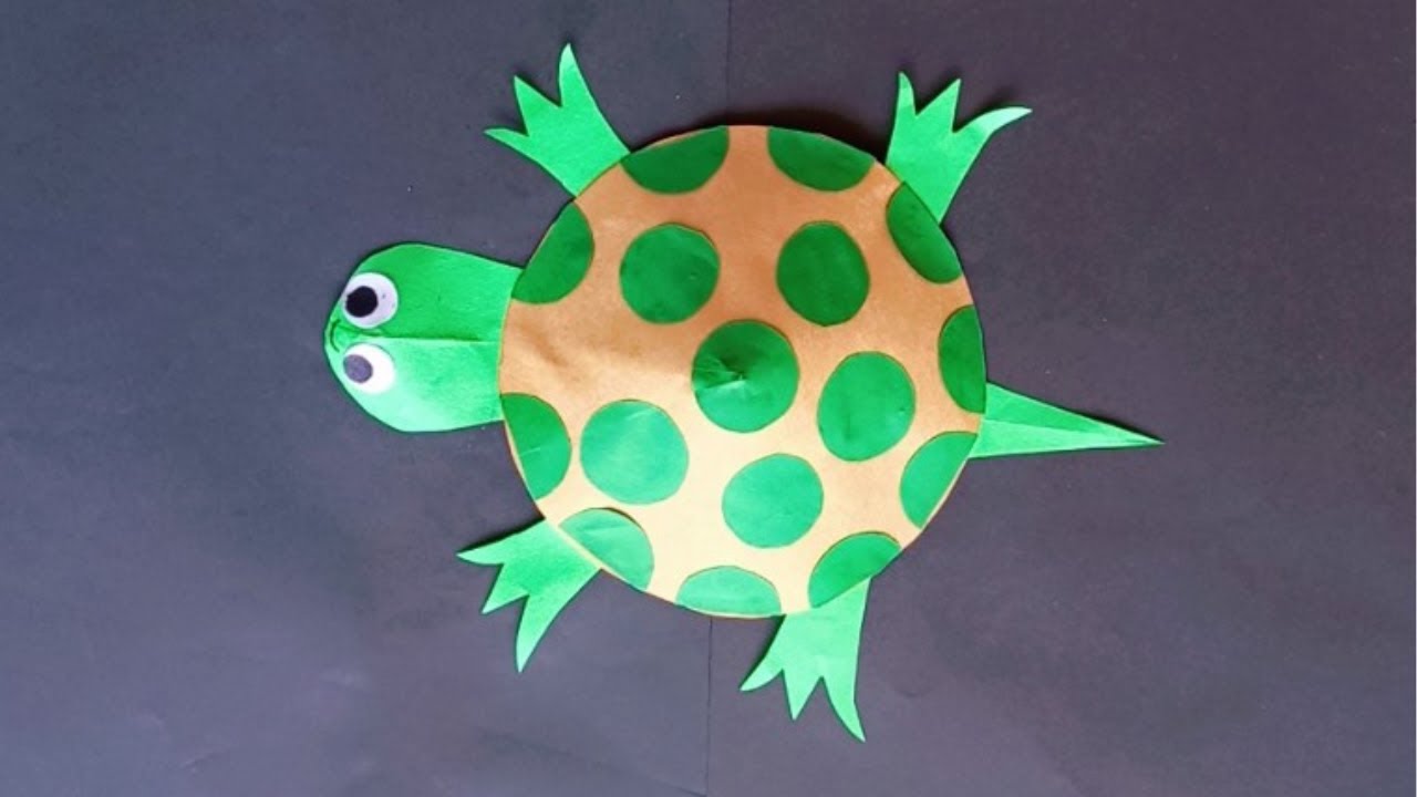 How to make paper Tortoise 🐢 || DIY paper Tortoise - Easy craft idea ...