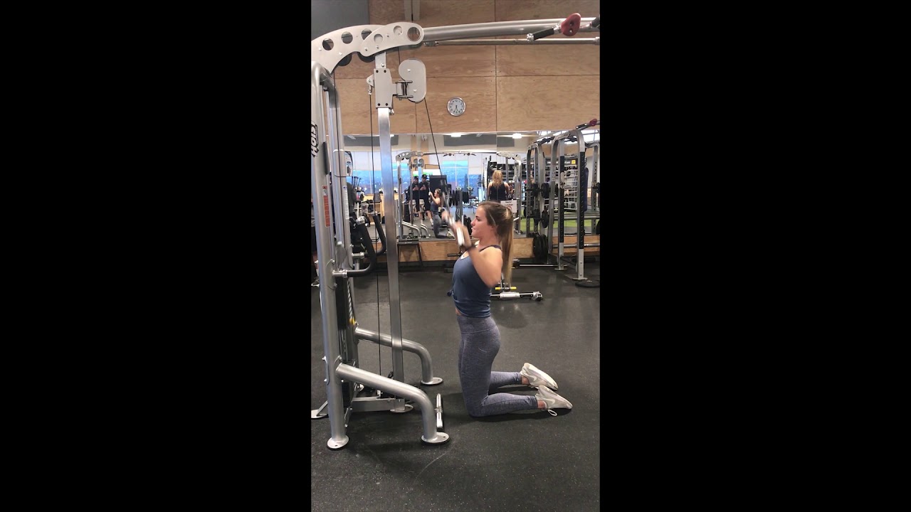 Kneeling Lat Pulldown - YouTube