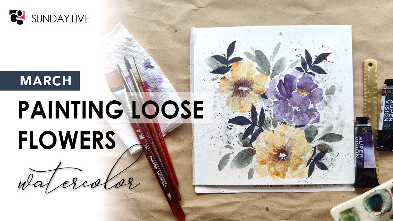 Create Gorgeous Watercolour Florals in Minutes - March Paint Along ...