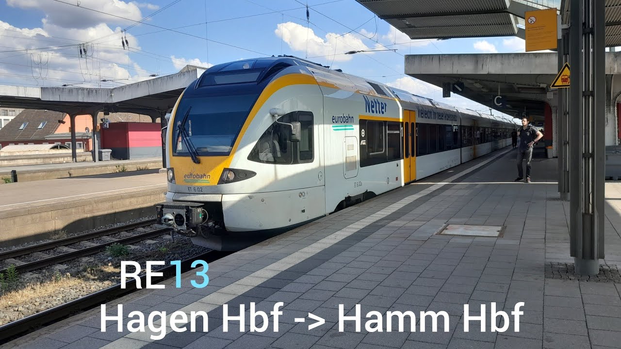 Die Mitfahrt mit dem RE13 von Hagen Hbf nach Hamm Hbf - YouTube