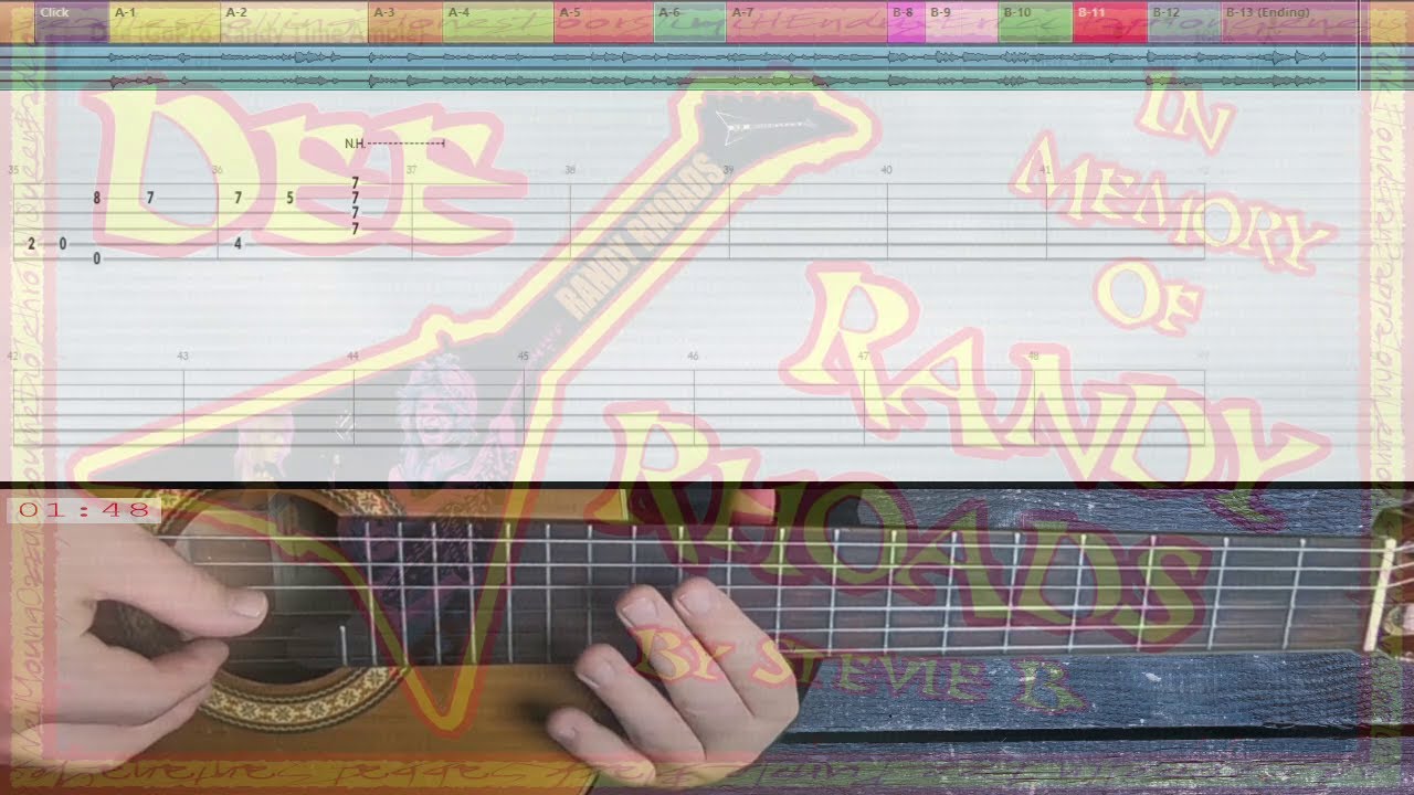 Dee - Randy Rhoads Tribute By Stevie. B. - Guitar Tab - YouTube