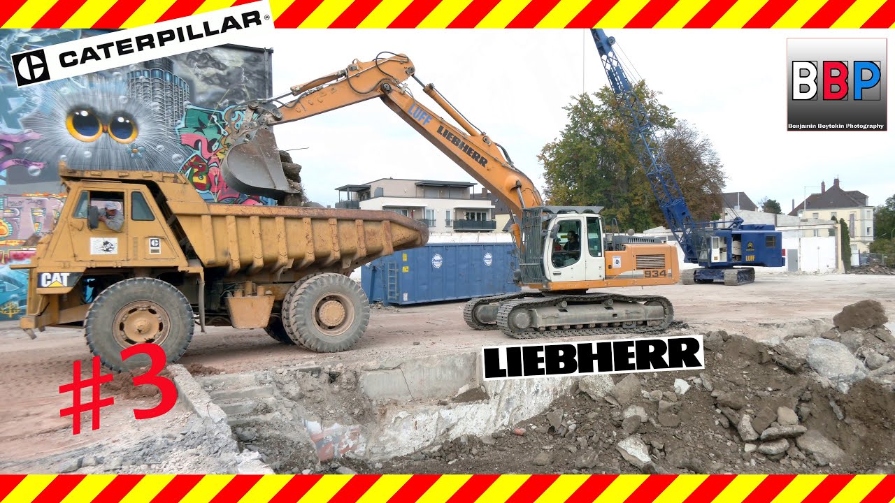 ⚠️ Liebherr R 934C & Caterpillar 769C ⚠️, Luff Abbruch, Augsburg ...