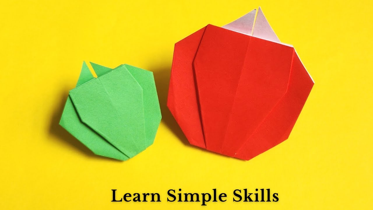 Origami Bell Pepper | Origami Vegetables | Origami for Beginners - YouTube