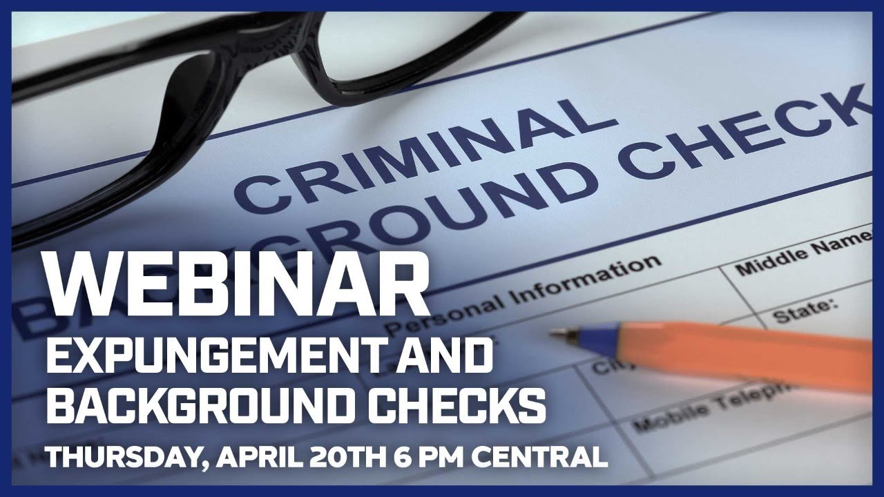Expungement and Background Checks - YouTube
