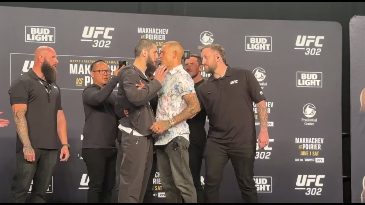 Makhachev VS Poirier: BROUGHT OUT THE EMOTIONS! / UFC 302 FACE OFF ...