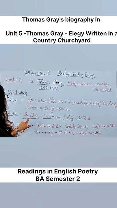 Thomas Gray biography #pragyabamaenglishliterature #thomasgray # ...
