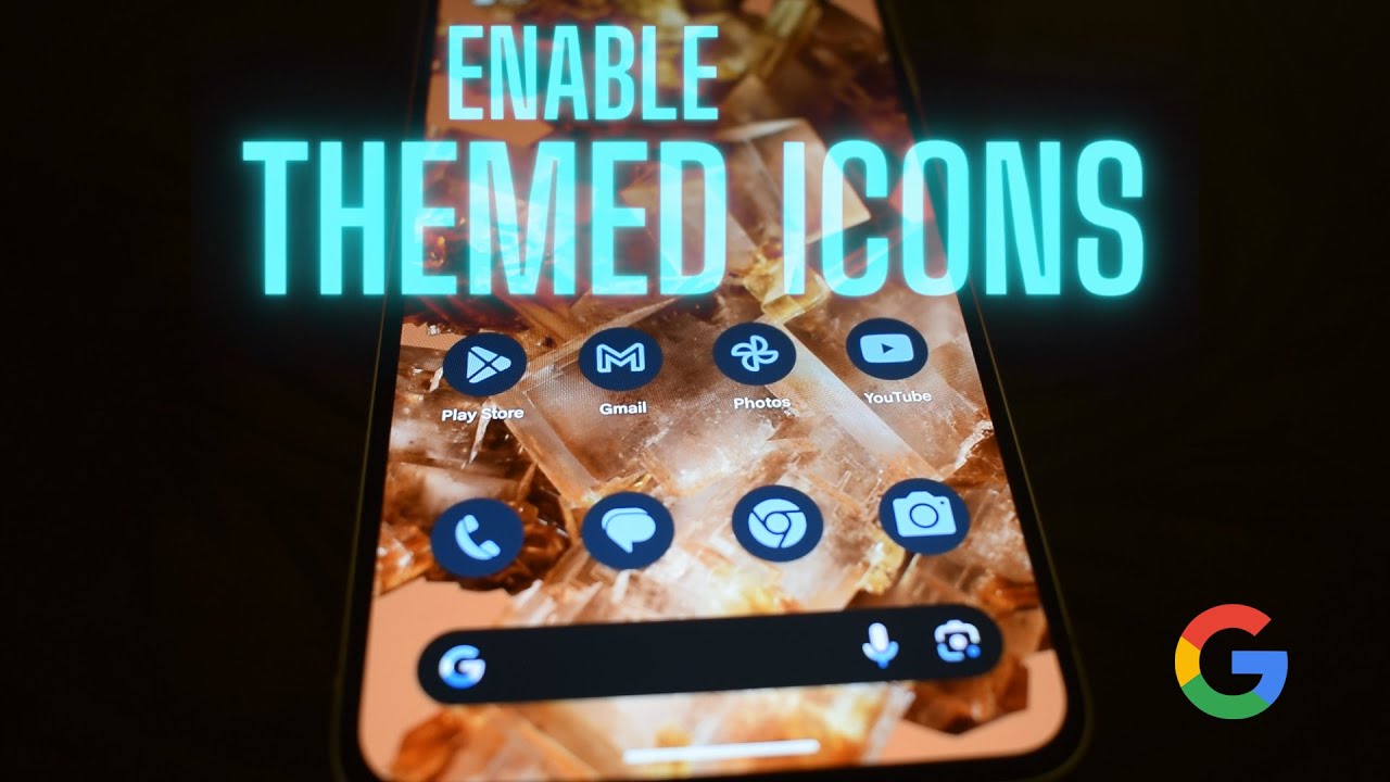 Steps to Enable Themed icons on Google Pixel phones - YouTube