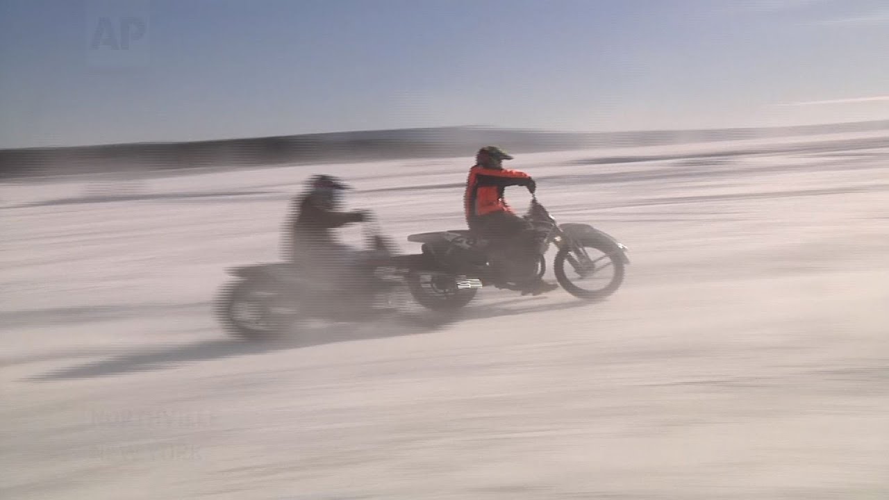 Ice Racers Turn Up Heat on Frozen Tracks - YouTube