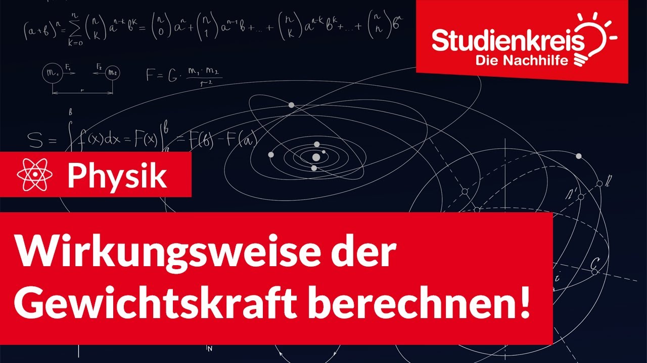 Die Wirkungsweise der Gewichtskraft berechnen! | Physik verstehen mit ...