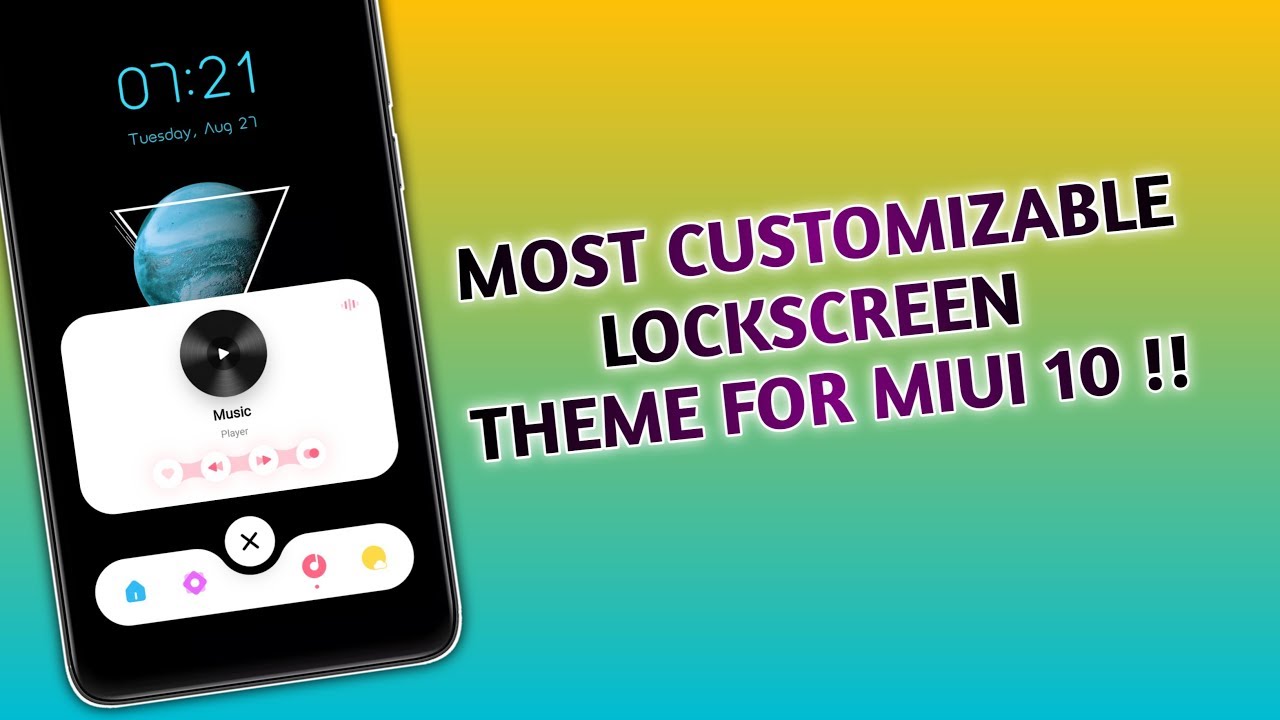 Most Customizable Lock Screen Theme For MIUI 10 🔥 - YouTube