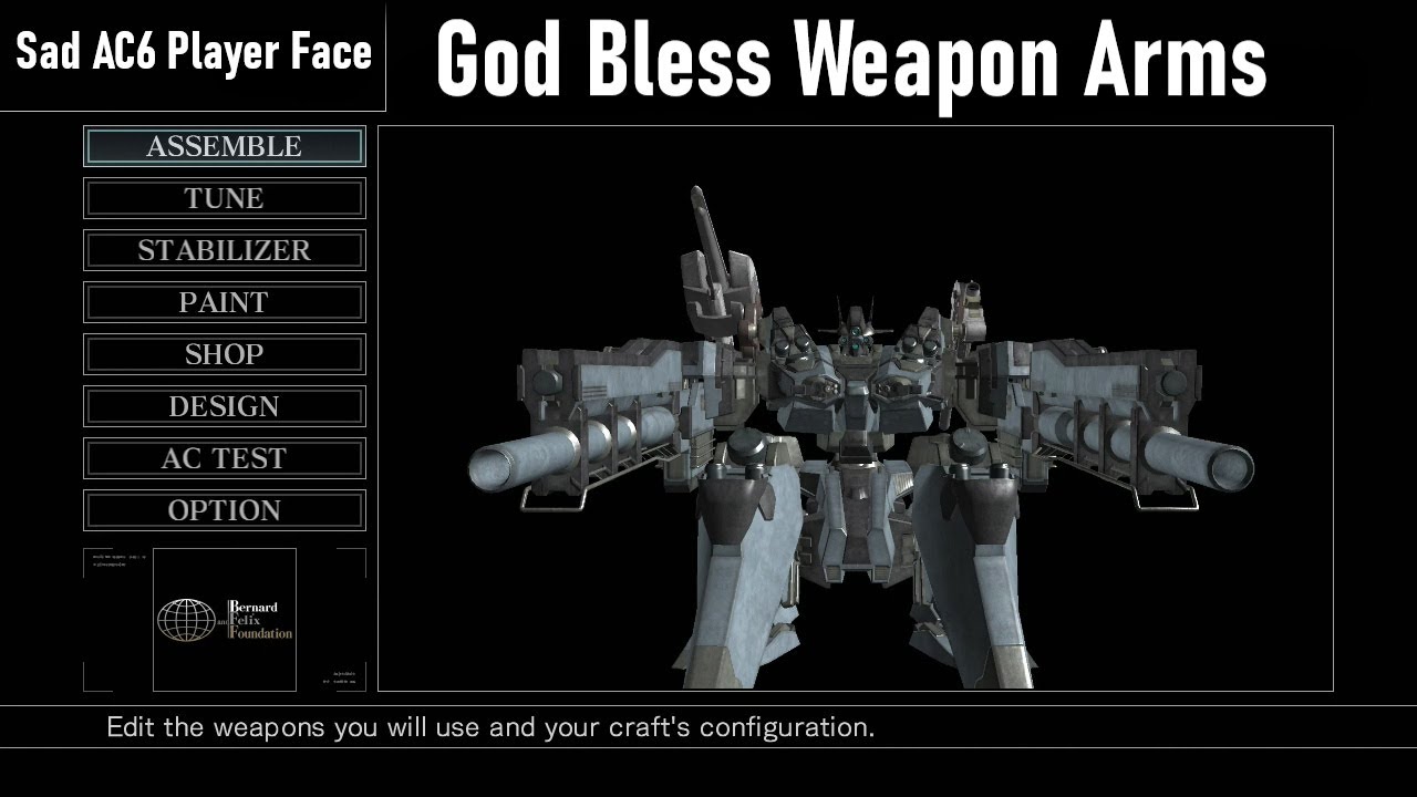 Armored Core For Answer | God Bless Bazooka WEAPON ARMS Amen - YouTube