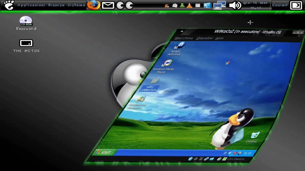 Compiz Fusion: Kiba-Dock+AWN+VirtualBox - YouTube