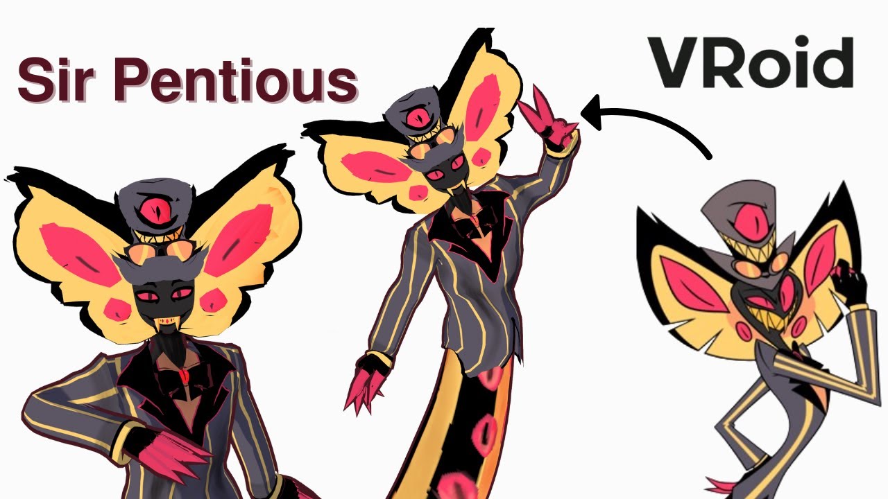 Creating Sir Pentious from Hazbin Hotel in VRoid Studio! - YouTube