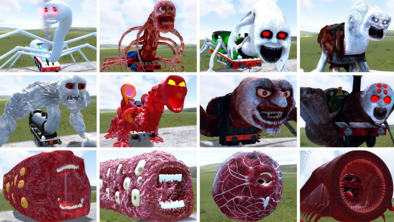Thomas, Gordon, Perdy, Emily, Diesel Train vs All Train Eater Friends ...