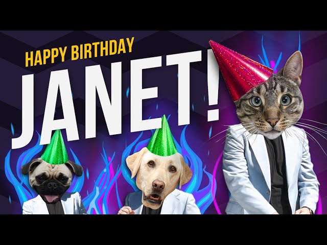 Dogs Happy Birthday Janet