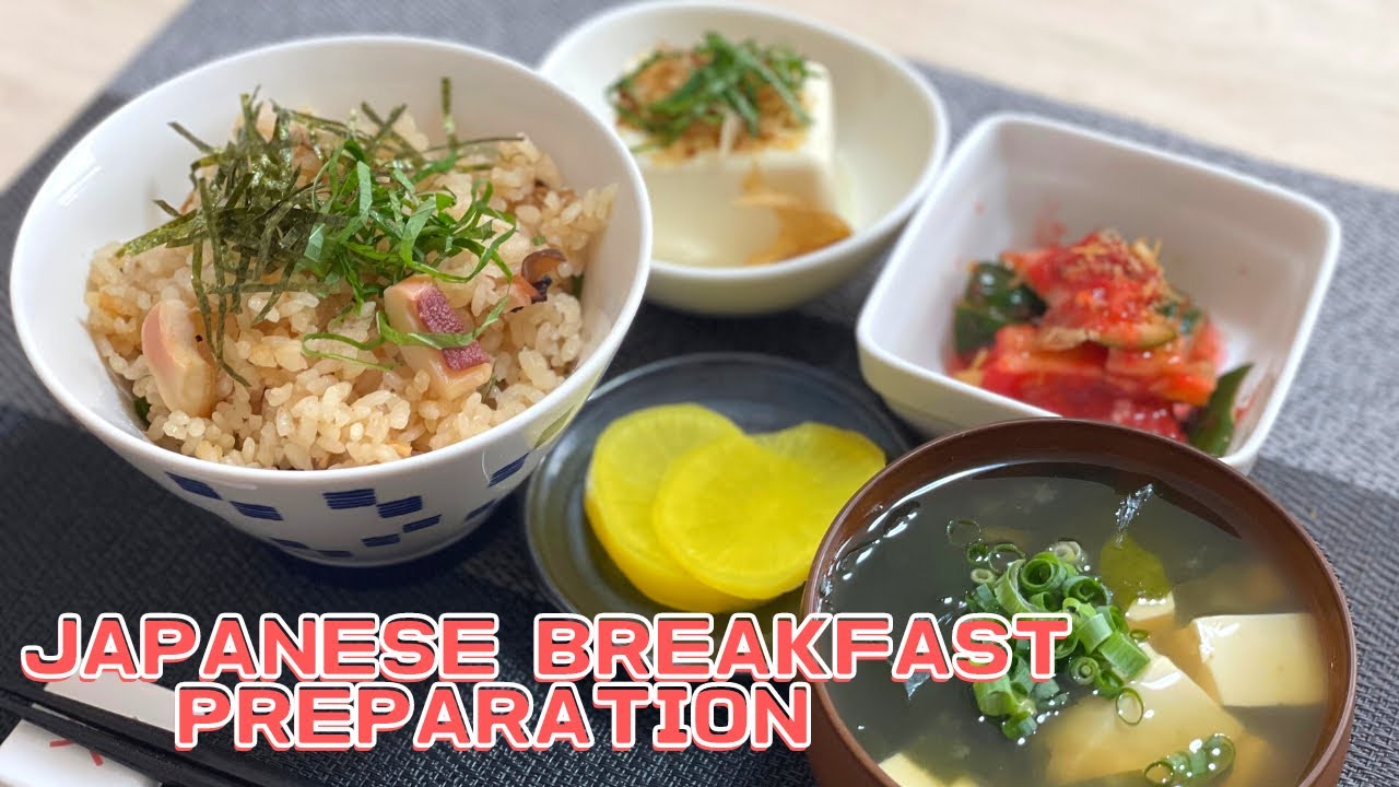 【Japanese octopus mixed rice】Japanese breakfast preparation【Tako-meshi ...