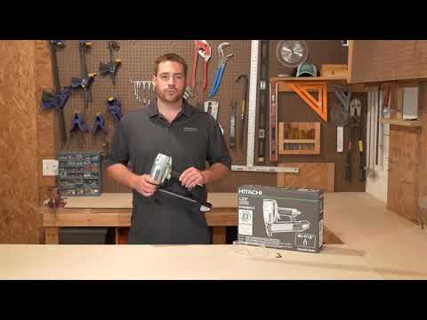 Hitachi N5008AC2 716 Standard Crown Stapler - YouTube