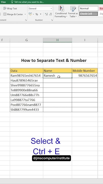 How to Separate Text & Number in Excel || Tutorials.Com|| Excel #excel #exceltips #exceltricks ...
