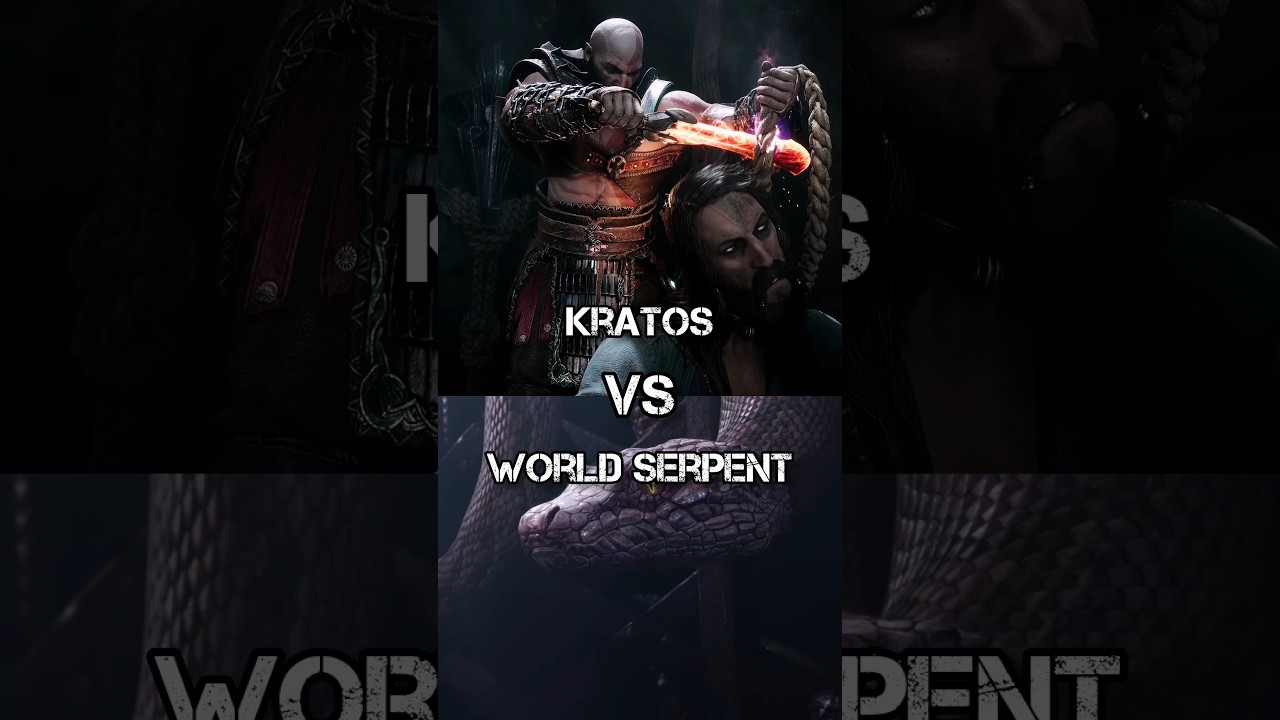 "God of War Ragnarok: Kratos vs. World Serpent Showdown! Epic Clash of ...