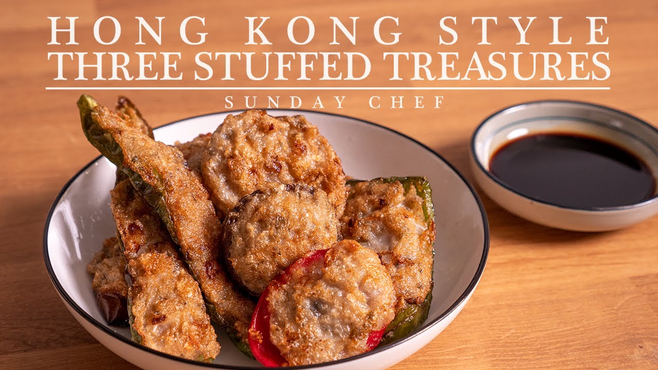 Hong Kong Street Food Three Stuffed Treasures┃香港街頭小食煎釀三寶┃ASMR Cooking ...