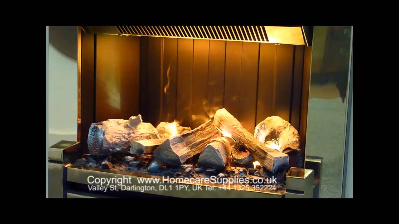 Dimplex OptiMyst Charlotte Inset Electric Fire in Brass from www ...