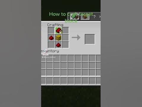 How to craft target block - YouTube