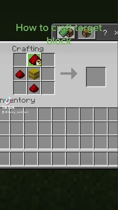 How to craft target block - YouTube