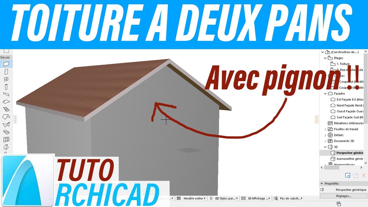 Comment faire une toiture à deux pentes ? - YouTube