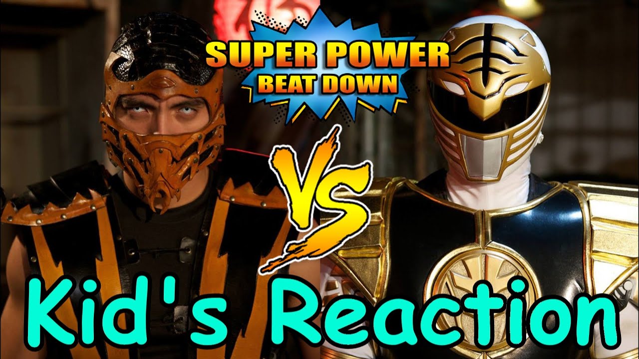 WHITE RANGER vs SCORPION!!! (Super Power Beat Down Kid's Reaction ...