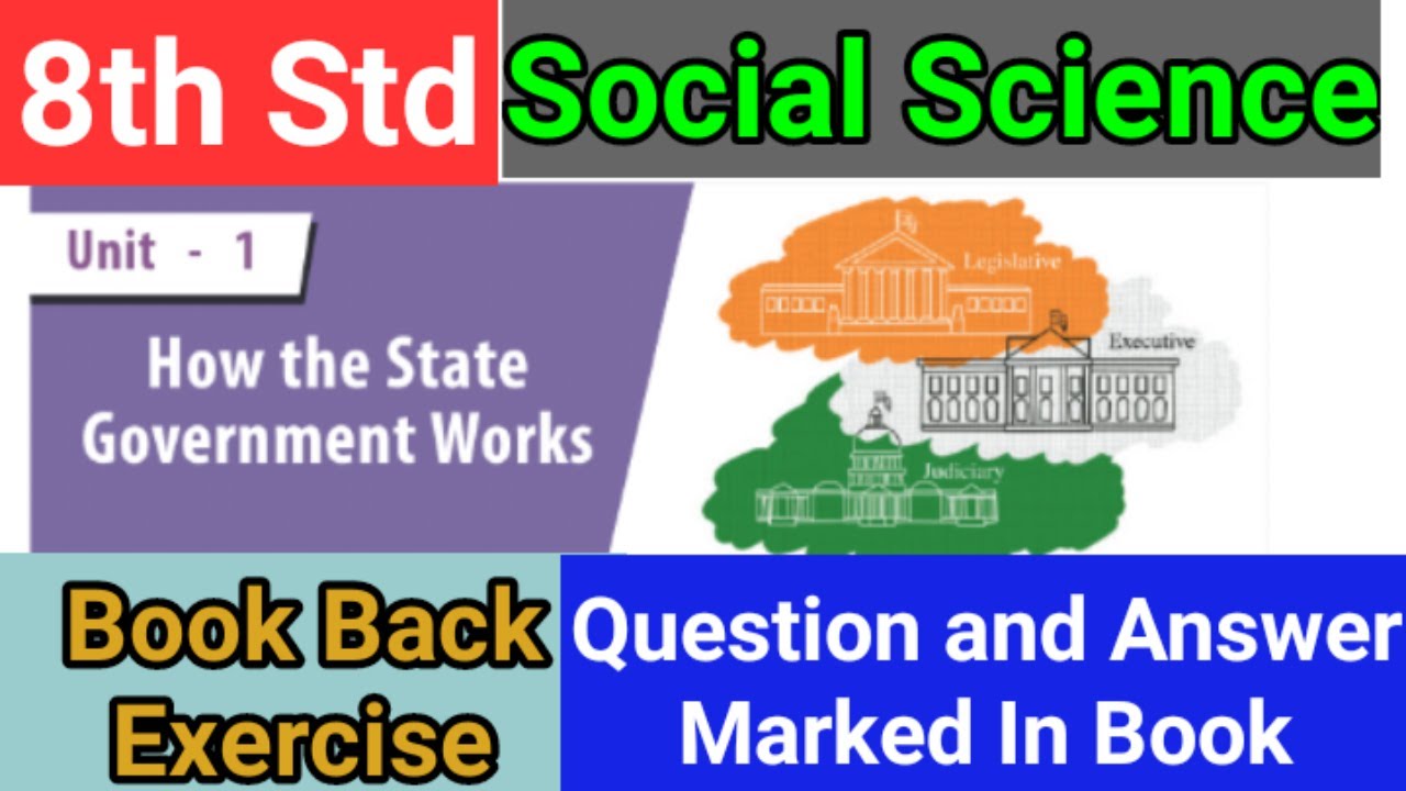 8th Std - Social | Civics - Unit 1 | How the State Government Works ...
