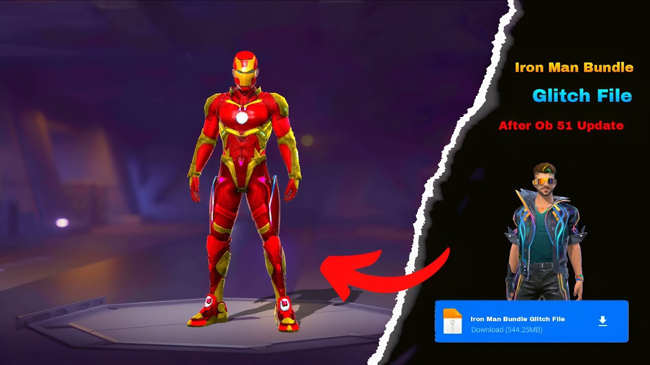 Iron Man Full Default Bundle Glitch File After Ob 51 Update Ff & Ff Max ...