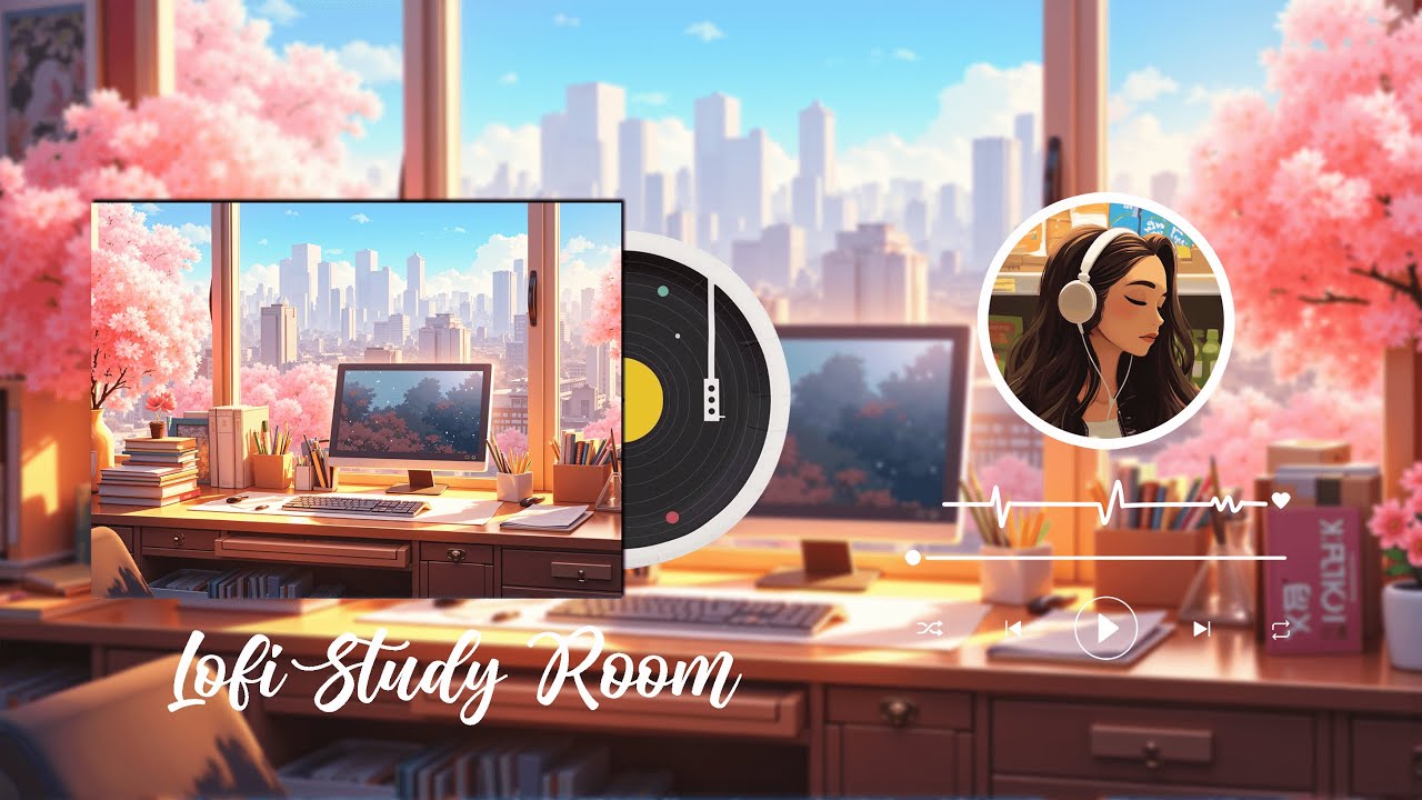 Chill Spring Lofi ~ Lofi Study Room ( Official Music Video ) - YouTube