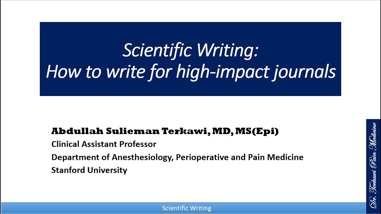 Scientific Writing: How to write for high-impact journals? - YouTube